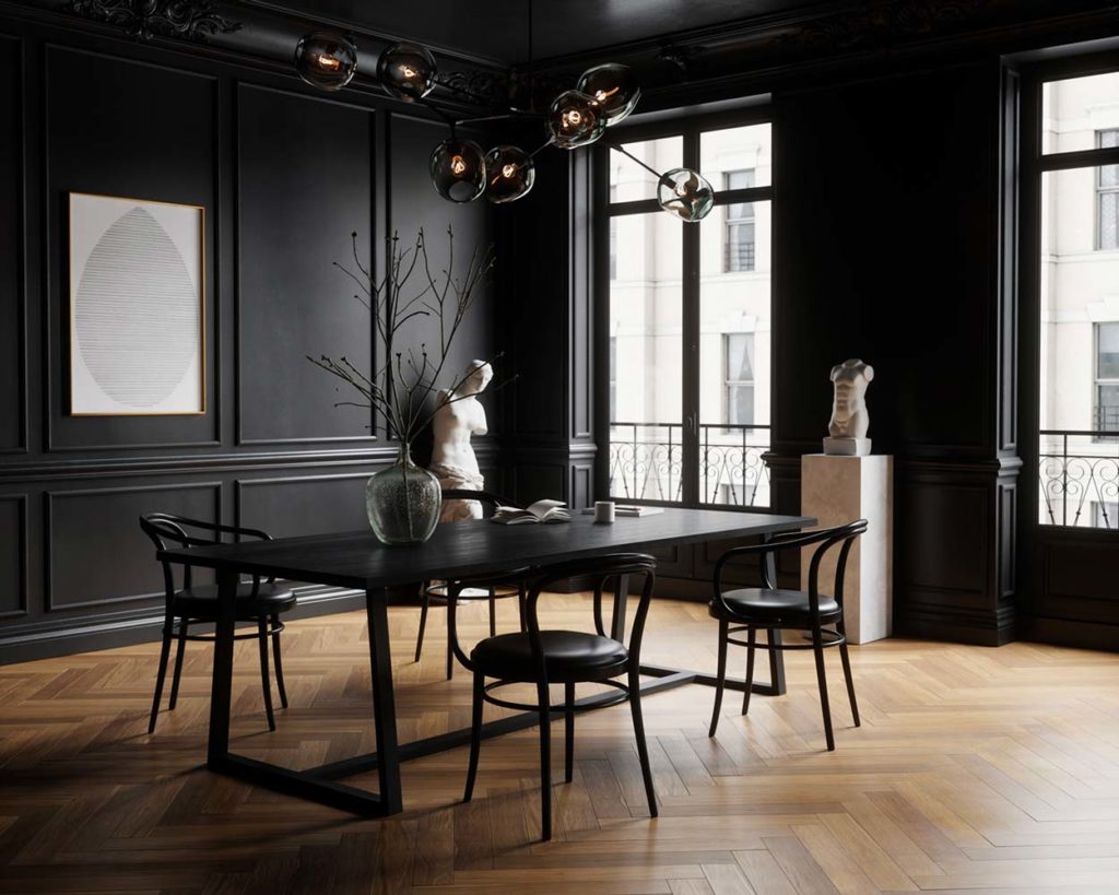 Le noir en décoration intérieure | Tendance élégante